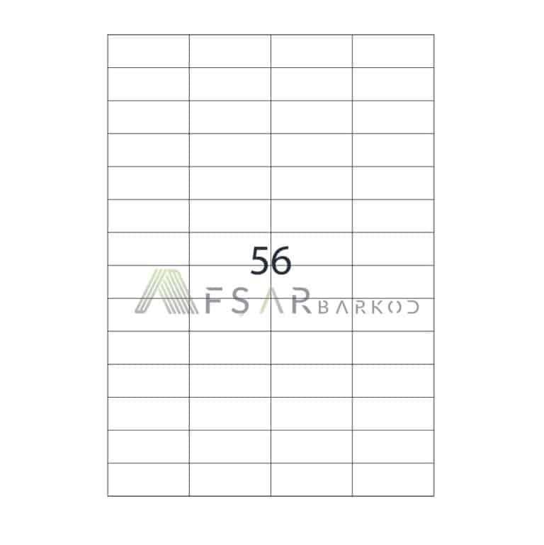 52-5x21-2 mm A4 Laser Etiket | Afşar Barkod Hemen Sipariş Verin